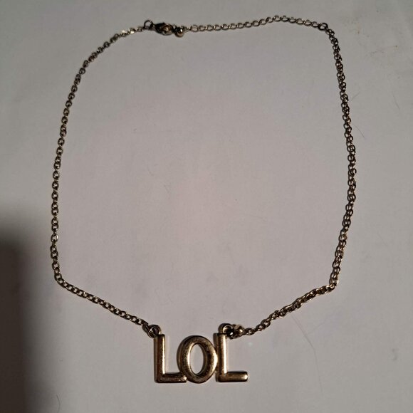 Jewelry | Lol Gold Tone Necklace | Poshmark
